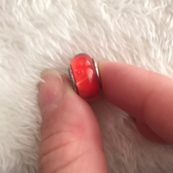 Pandora | Jewelry | Pandora Orange Murano Glass Bead | Poshmark